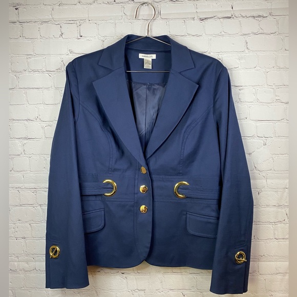 Harold's | Jackets & Coats | Vintage Harolds Stylish Navy Lined Blazer ...
